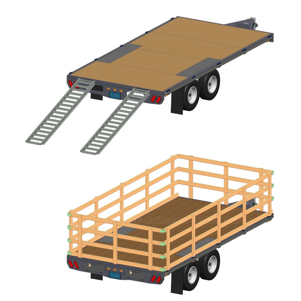 8.5′ x 16′ Deck Over Trailer Plans - 7,000 lbs Capacity | Johnson ...